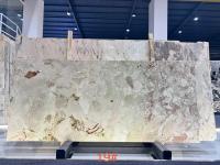 China Italian Monet Garden Marble Luxury Stone Book-match Background Feature Wall Luxurious Flooring Stone for sale