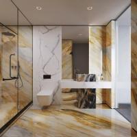 China Italian Calacatta Crestola Marble Luxury Stone Book-match Background Feature Wall Luxurious Flooring Stone for sale