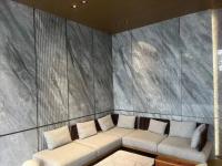 China Italy White Gray Marble Natural For Feature Walls Staircase Flooring Applications for sale