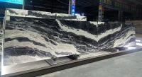 China Brazilian Black and White Marble Luxury Stone Book-match Background Feature Wall Luxurious Flooring Stone for sale
