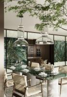 China Durable Italian Marble Stone Luxury Italian Marble Cat'S Eye Starry Sky Green Marble for sale
