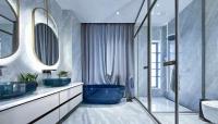 China Brazilian Azul Calcite Marble Water Resistant Customized For Interior Decoration for sale