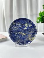 China Bolivian Blue Round Marble Plate Brazil Heat Resistant With High End Look for sale