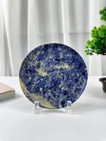 China Bolivian Blue Round Marble Plate Brazil Heat Resistant With High End Look for sale