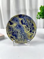 China Bolivian Blue Round Marble Plate Brazil Heat Resistant With High End Look for sale