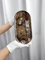 China Italy Canghai Jurassic Marble Stone Plate Marble Dish Tray Scratch Resistant Aesthetic for sale