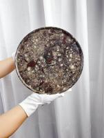 China Italy Canghai Jurassic Marble Stone Plate Marble Dish Tray Scratch Resistant Aesthetic for sale