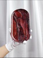 China Red Silk Marble Tray from Brazil – Handcrafted Luxury for Timeless Elegance & Versatile Sophistication for sale