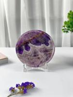 China Brazil Amethyst Marble Tray Versatile Marble Table Tray Sturdy Easy To Clean for sale