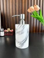 China Natural Marble Liquid Soap Dispenser Modern Style Elegant For Bathroom for sale