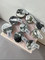 China Cold Emerald Jade Marble Coasters | Handcrafted Natural Stone Drink Pads | Luxury Home & Office Décor for sale