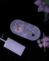 China Jade Pink Marble Serving Tray Polished Long Lasting Marble Jewelry Plate for sale