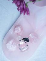 China Jade Pink Marble Serving Tray Polished Long Lasting Marble Jewelry Plate for sale