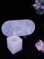 China Jade Pink Marble Serving Tray Polished Long Lasting Marble Jewelry Plate for sale