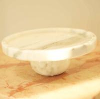 China Italy Carrara White Marble Plate Food Grade With Minimalist Design for sale