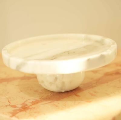 China Italy Carrara White Marble Plate Food Grade With Minimalist Design for sale