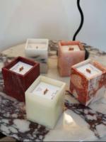 China Exquisite Natural Marble Scented Candle Custom Craft Marble Home Decorative For Interior Design for sale