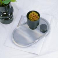 China Brazil Grey Blue Marble Plate Tray Decorative Corrosion Resistant for sale