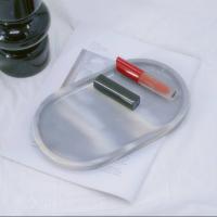 China Brazil Grey Blue Marble Plate Tray Decorative Corrosion Resistant for sale