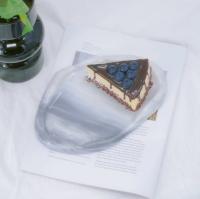 China Brazil Grey Blue Marble Plate Tray Decorative Corrosion Resistant for sale