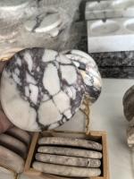 China Handmade Italian Bvlgari Purple Coaster – Timeless Marble Elegance for Home & Office for sale