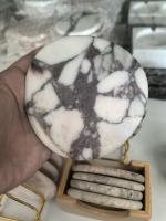China Handmade Italian Bvlgari Purple Coaster – Timeless Marble Elegance for Home & Office for sale