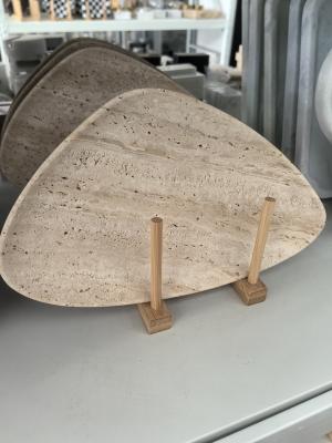 China Natural Luxury Travertine Tray – Handcrafted Luxury for Timeless Elegance & Versatile Sophistication for sale