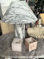 China Modern Artistic Marble Table Lamp Marble Desk Lamps For Interior Decoration for sale