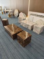 China Mordern Custom Marble Coffee Table Corrosion Resistant For Living Room for sale