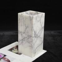 China Natural Marble Flower Vase Marble Bud Vase Scratch Resistant For Interior Decoration for sale
