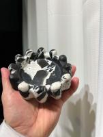China Modern Round Marble Ashtray Easy To Clean Marble Ash Trays Minimalist for sale