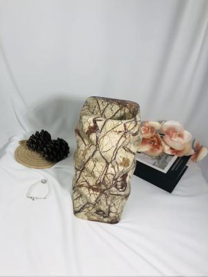 China Durable Stone Flower Vase Elegant Stain Resistant For Living Room for sale