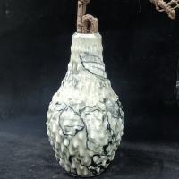 China Luxury White Marble Flower Vase Handcrafted With Polished Surface for sale