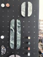 China Unique Geological Marble Door Handles Handcrafted Stone Hardware For Luxury Furniture for sale