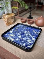 China Brazilian Bolivian Blue Marble Tray Handcrafted Easy To Clean Corrosion Proof for sale