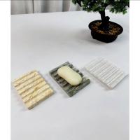 China Exquisite Marble Soap Tray High Durability Marble Soap Dish For Shower for sale