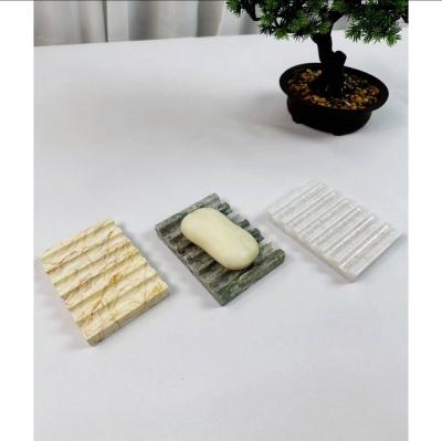 China Exquisite Marble Soap Tray High Durability Marble Soap Dish For Shower for sale