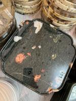 China Plum Blossom Jade Square Marble Tray Luxury Serving Set Minimalist For Home for sale