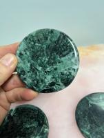 China Pradas Verde Green Marble Coasters Natural Luxury For Office Decoration for sale