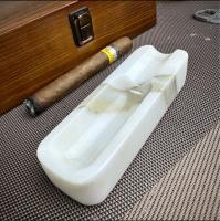 China Arabescato Corchia White Marble Ashtray Italian Luxury For Home Decoration for sale