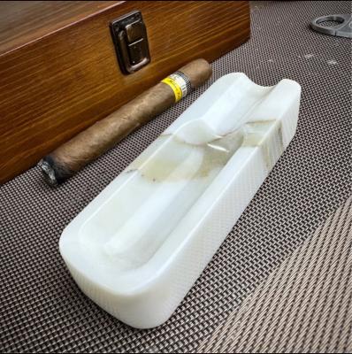 China Arabescato Corchia White Marble Ashtray Italian Luxury For Home Decoration for sale