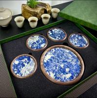 China Modern Luxury Round Marble Dish Round Marble Plate Natural Marble Tea Coaster Set for sale
