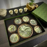 China Modern Luxury Round Marble Dish Round Marble Plate Natural Marble Tea Coaster Set for sale