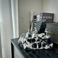 China Modern Bvlgari Black Marble Diffuser Custom Craft Marble Moisture Resistant for sale