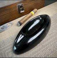 China Ice Obsidian Natural Cigar Ashtray Black Durable With Premium Material for sale