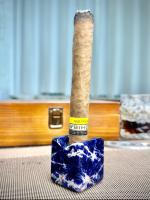China Cloisonne Blue Cigar Rest Holder Marble Cigar Rest Wear Resistant Polished for sale