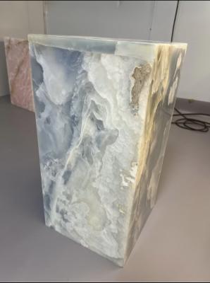 China Blue Jade Marble Garden Stool Durable Scratch Resistant With Modern Style for sale