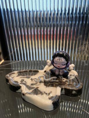 China Bvlgari Black Marble Butterfly Art Tray – Handcrafted Luxury for Timeless Elegance & Versatile Sophistication for sale