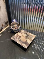 China Corrosion Resistant Marble Nesting Trays Marble Plate Sturdy Marble Serving Dish for sale