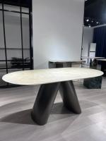 China Brazil Blanco Crisyallo Natural Marble Table Minimalist Scratch Resistant White for sale